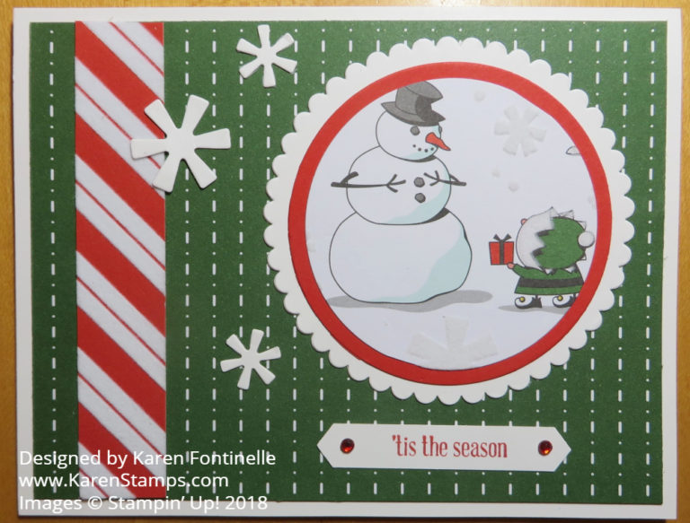 Snowman Christmas Card | Stamping With Karen