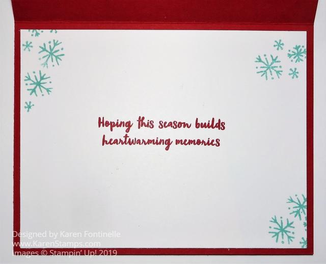 Holiday Catalog Let It Snow Snowman Christmas Card | Stamping With Karen