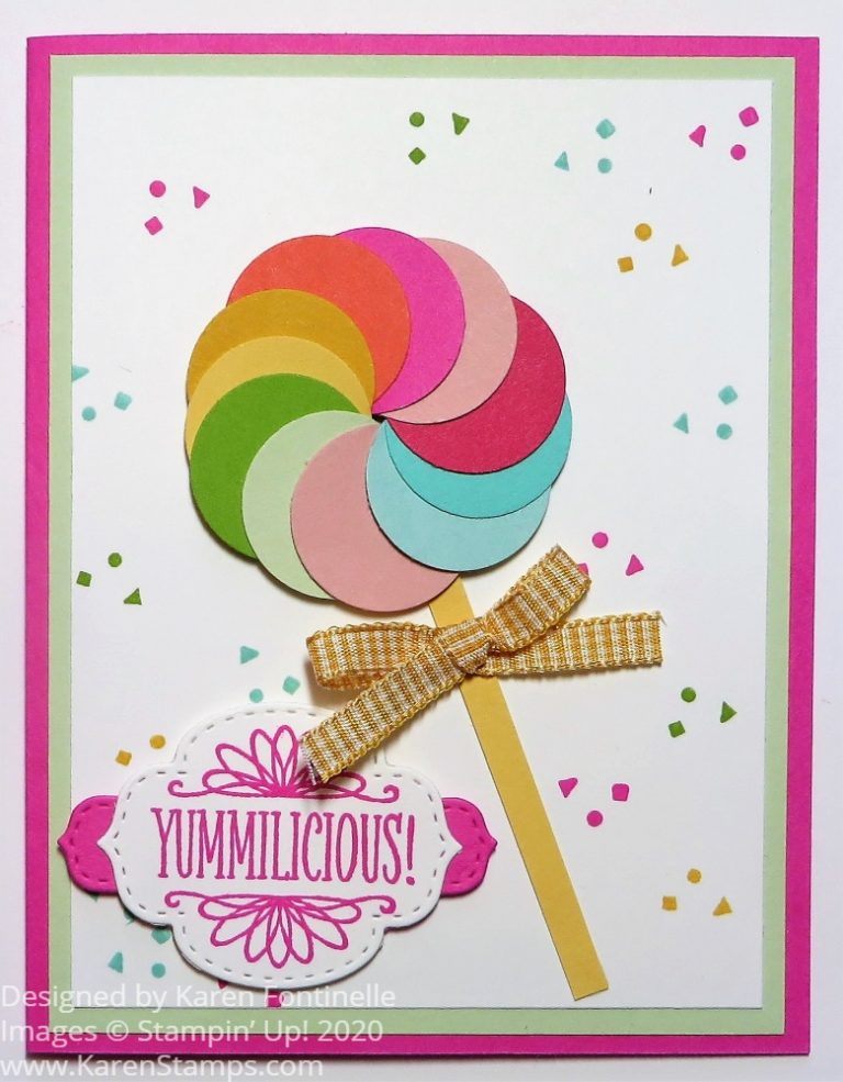 Colorful Lollipop Greeting Card | Stamping With Karen