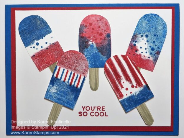 Sweet Ice Cream 4th of July Bars | Stamping With Karen