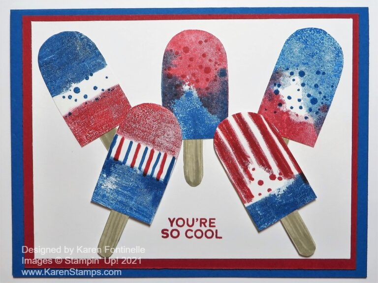 Sweet Ice Cream 4th of July Bars | Stamping With Karen