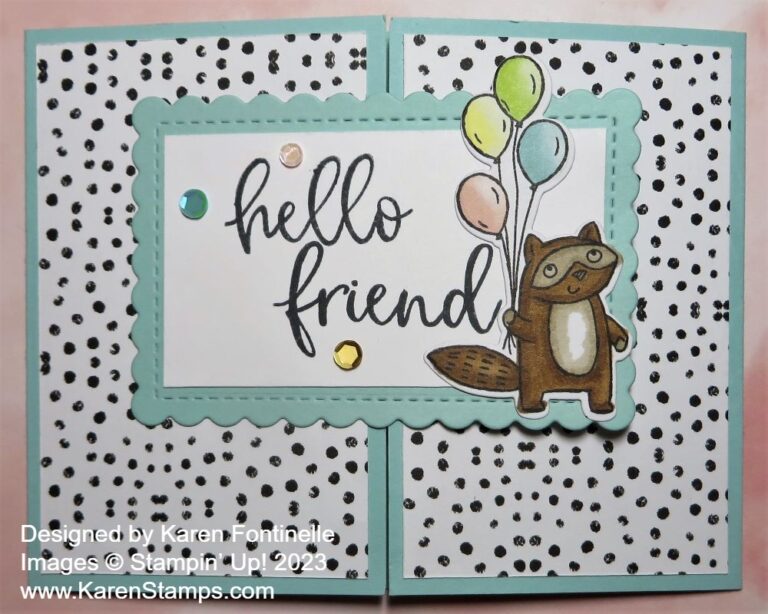 Hello Friend Zoo Crew Card | Stamping With Karen
