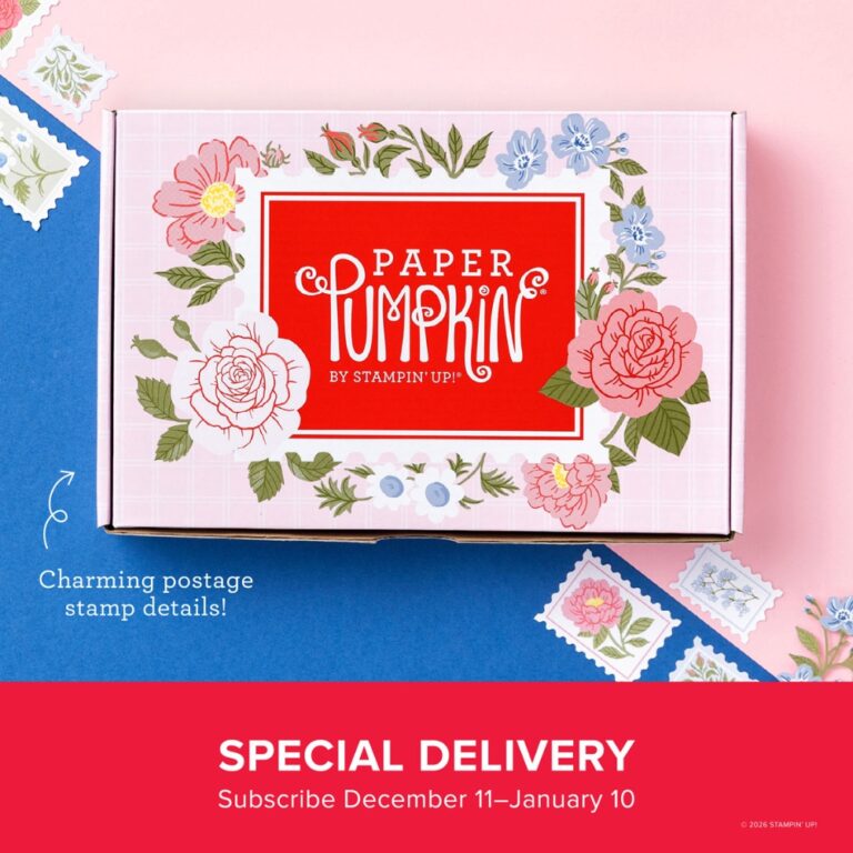 Paper Pumpkin Special Delivery January 2026 Kit | Stamping With Karen