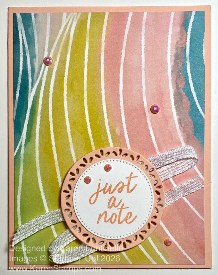 Painted Illusions Just a Note Card | Stamping With Karen